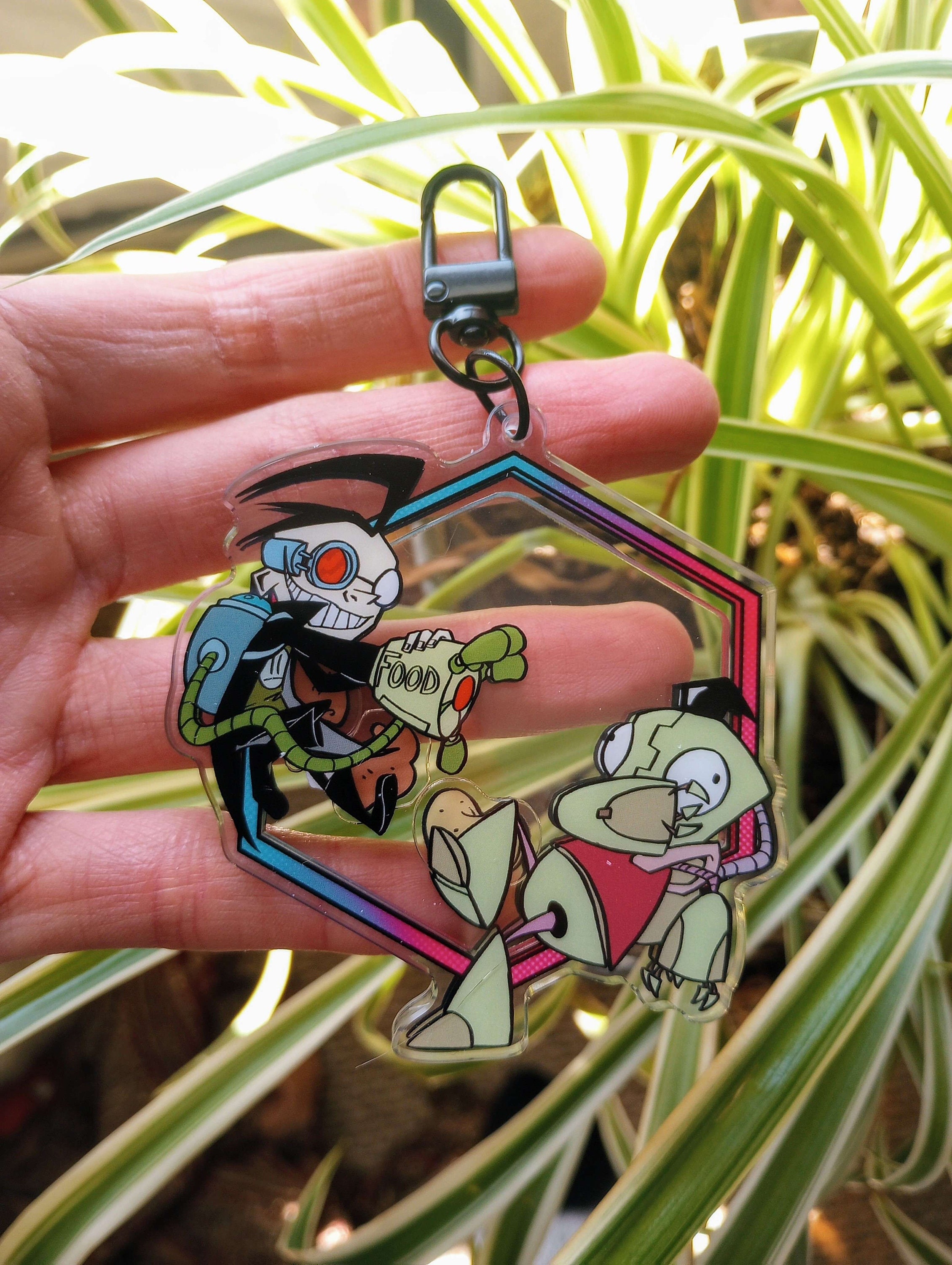 Invader Zim pilot Shaker 3 Keychain - Etsy