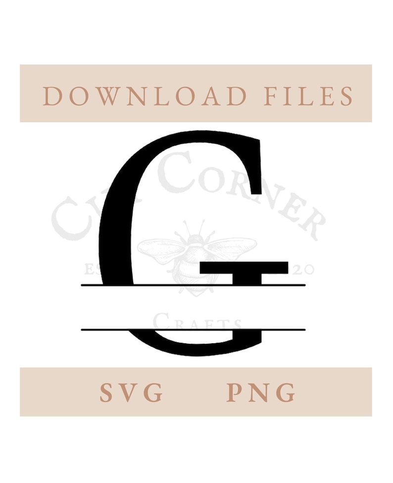 Split Letter Monogram G Letter SVG Letter PNG Digital Download - Etsy