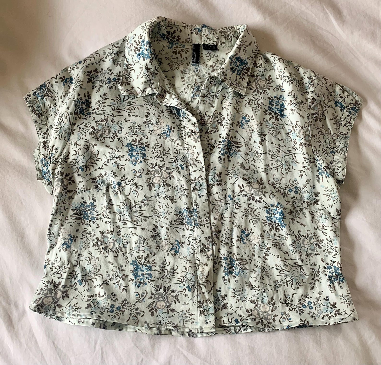 Y2K Powder Blue Silk 30s Style Blouse - XS to Small - Etsy