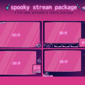 Animated Cute Twitch Overlay Stream Package Twitch, Youtube, Streamer ...