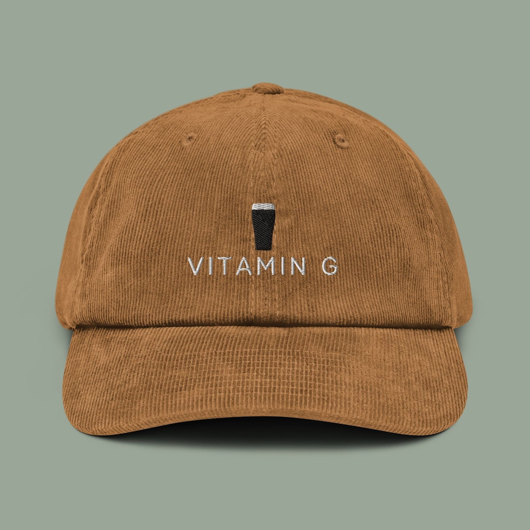 Guinness Pint Vitamin G Corduroy Cap | Guinness Dad Hat | Irish ...
