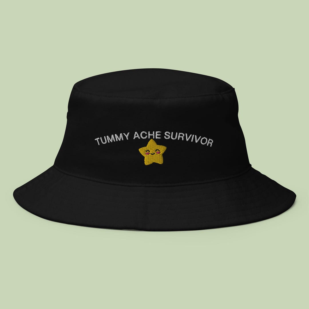 Tummy Ache Survivor Bucket Hat, Meme Hat, Funny Bucket Hat, Hat Gift - Etsy