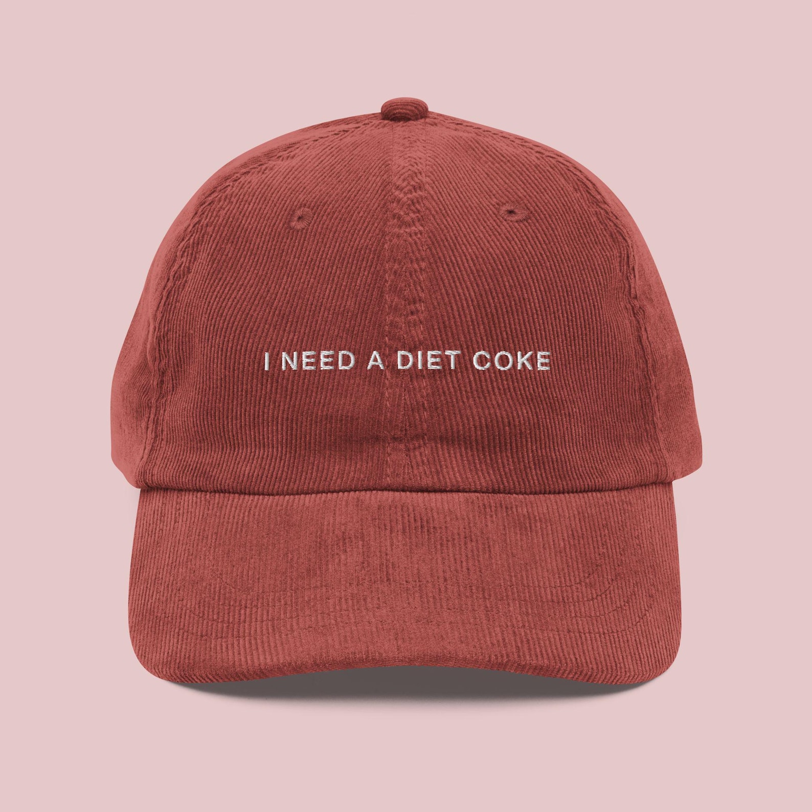 I Need a Diet Coke Corduroy Cap, Diet Coke Hat, Coca Cola Cap - Etsy