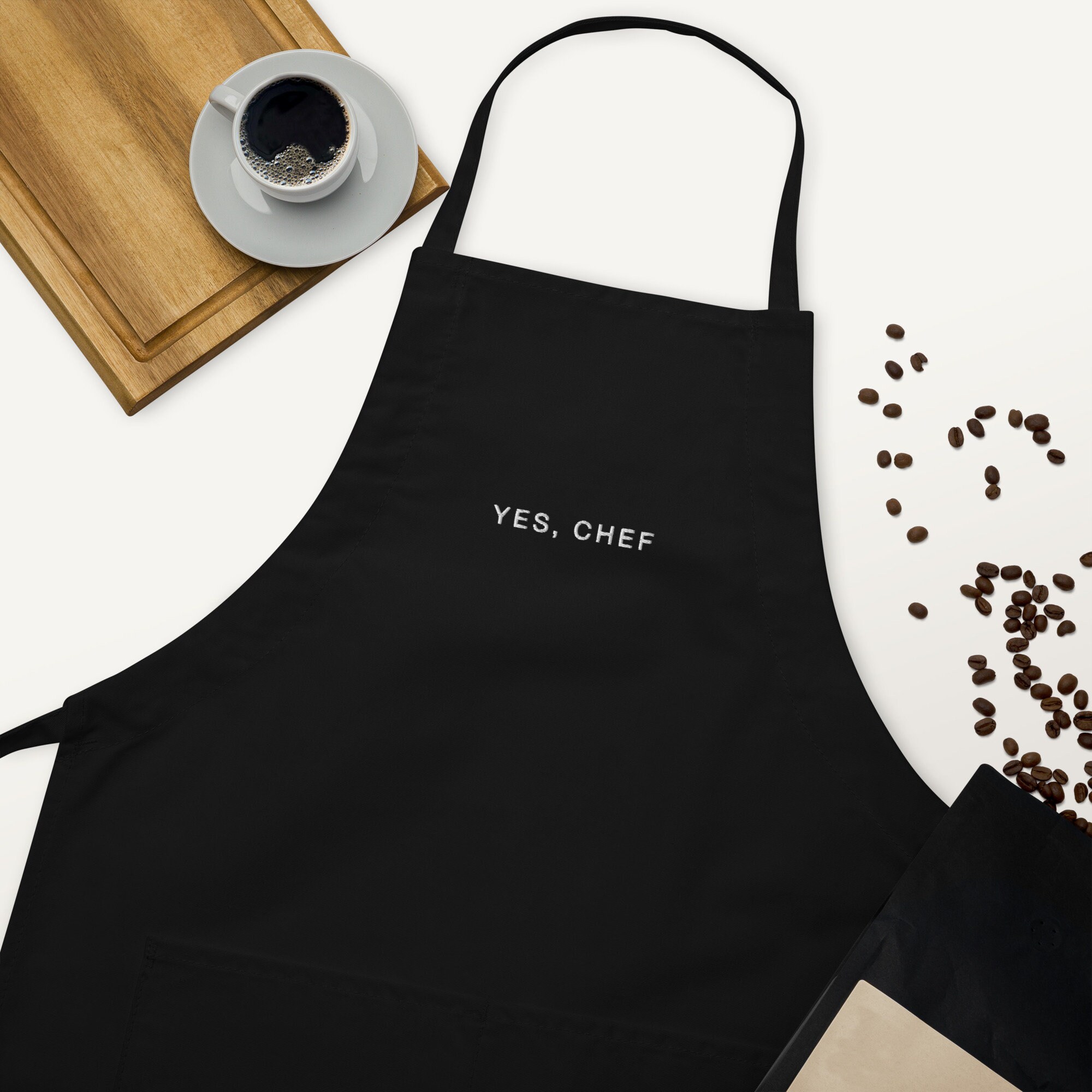 Yes, Chef Embroidered Apron | the Bear Show Apron Culinary Gift - Etsy