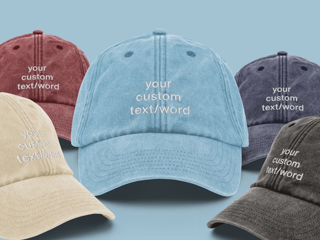 Personalized Vintage Hat, Custom Embroidered Baseball Cap, Dad Hat Gift ...