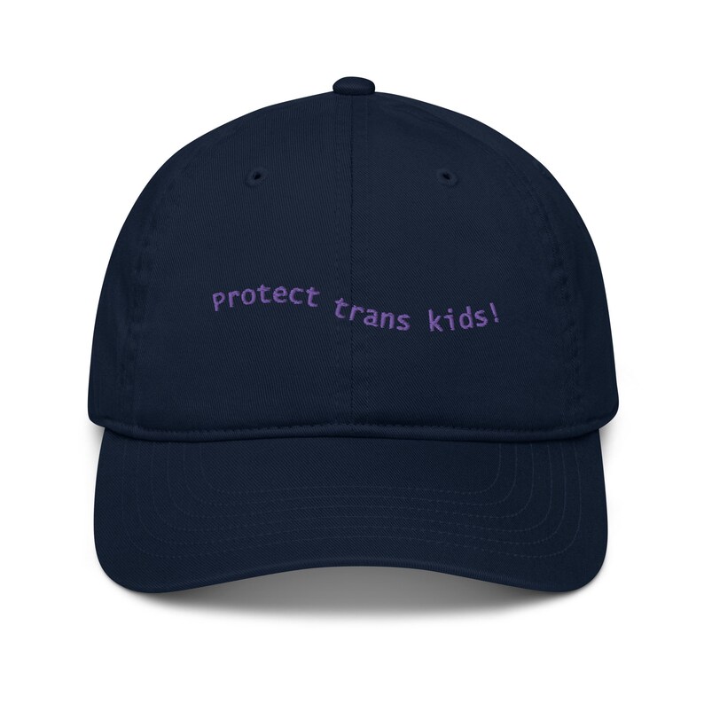 Protect Trans Kids Organic Cap | Trans Power Eco Dad Hat | LGBTQ Hat ...