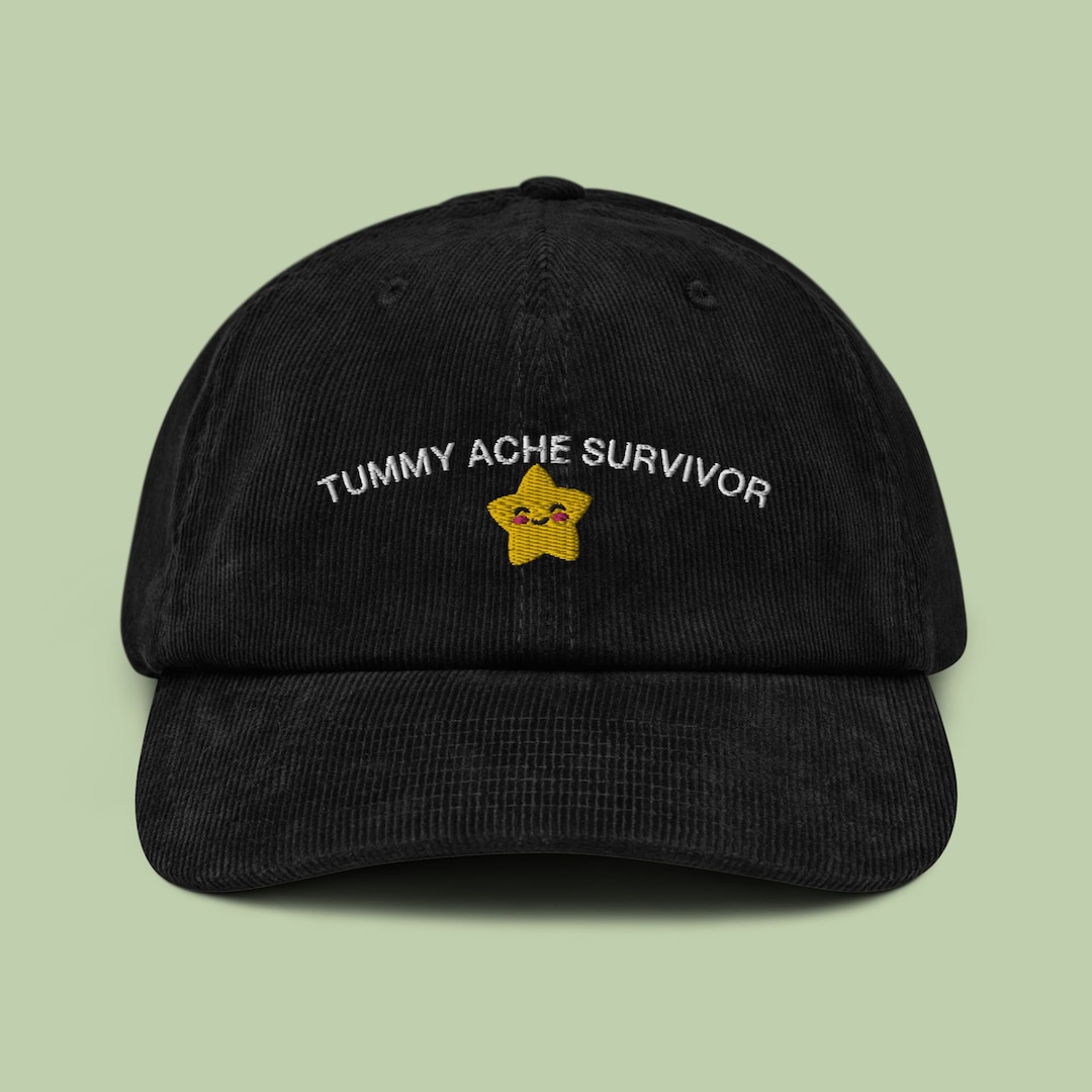 Tummy Ache Survivor Hat, Corduroy Meme Hat, Funny Baseball Cap, Hat ...