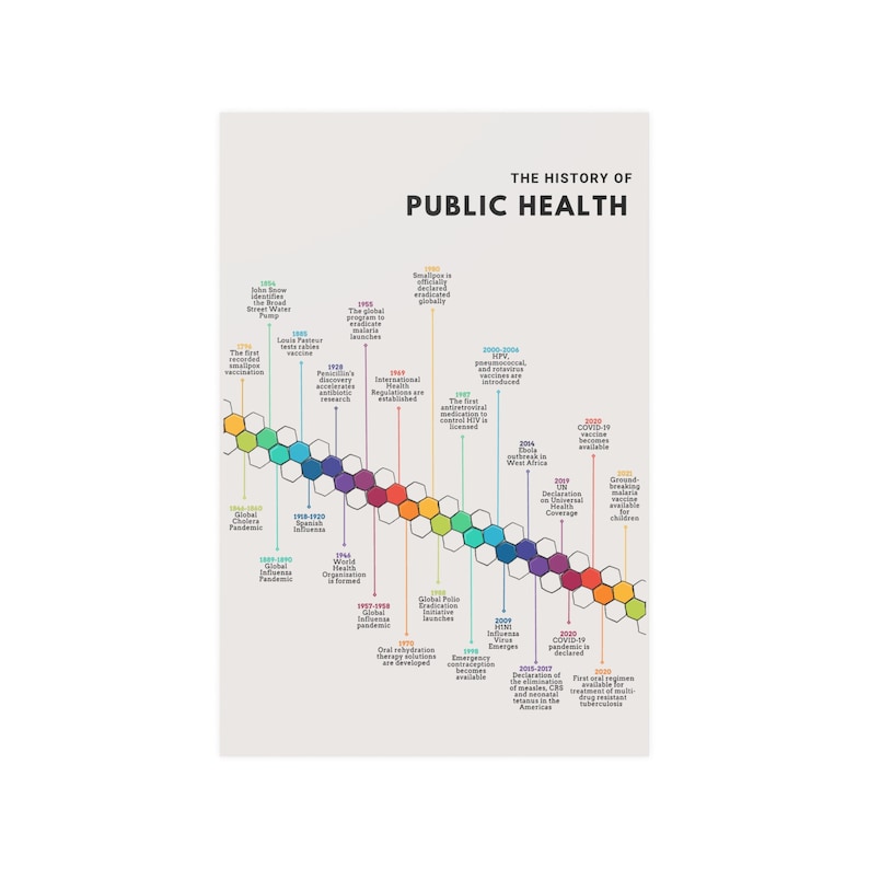 The History of Public Health - Satin Poster - Etsy