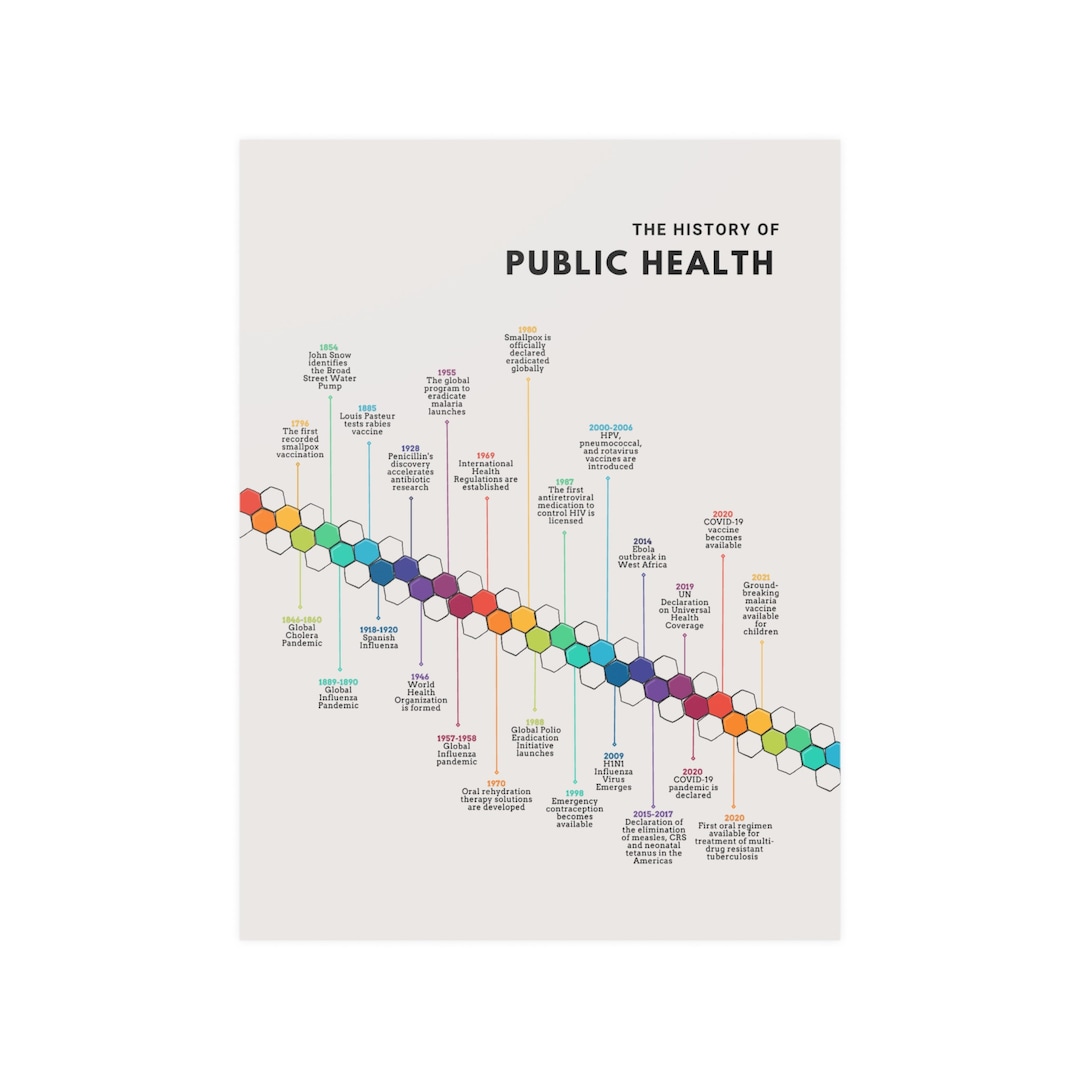 The History of Public Health - Satin Poster - Etsy
