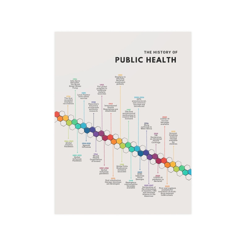 The History of Public Health - Satin Poster - Etsy