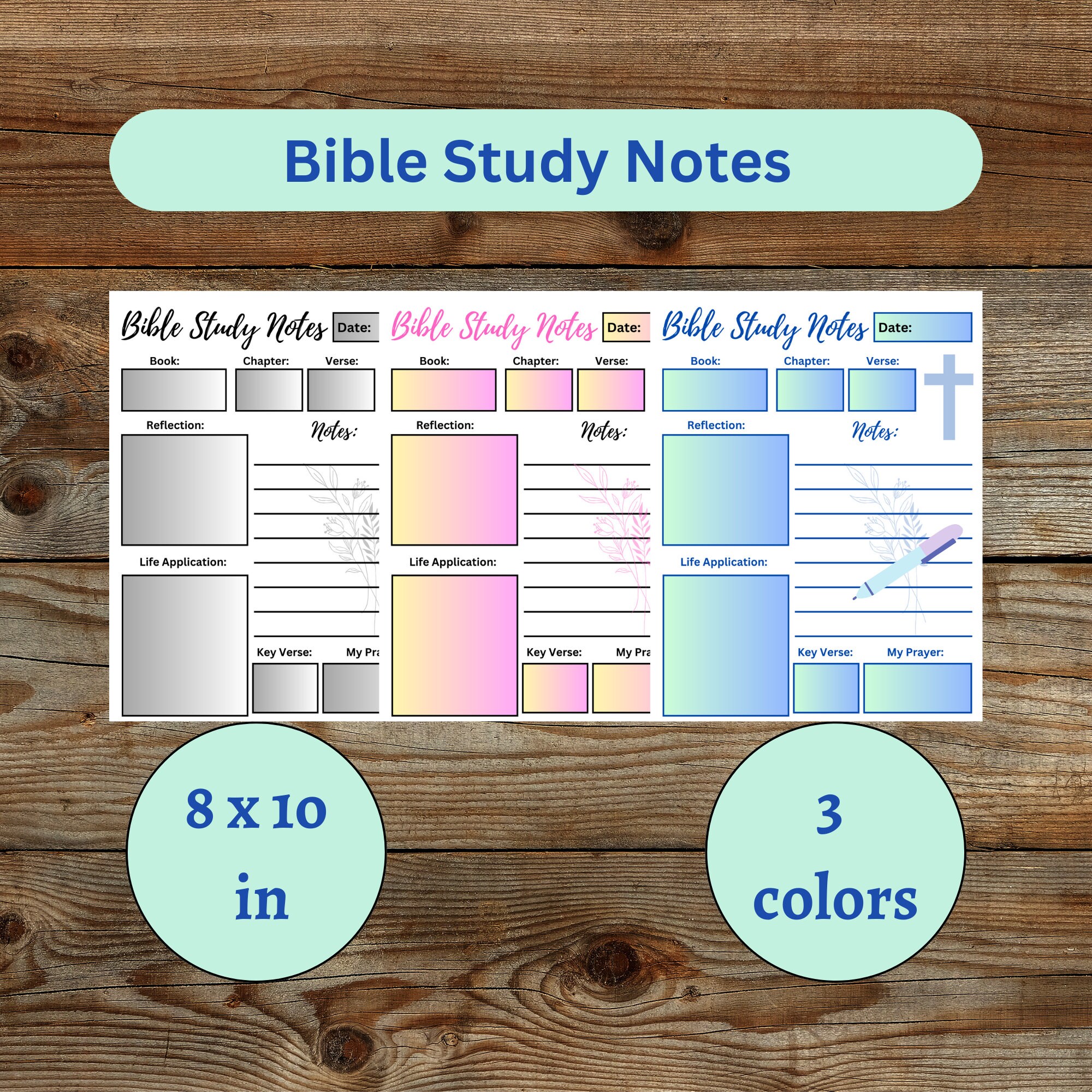 Bible Study Note Guide - Etsy
