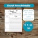 Sermon Notes Template for Church Notes Printable Bible Sermon Notes ...