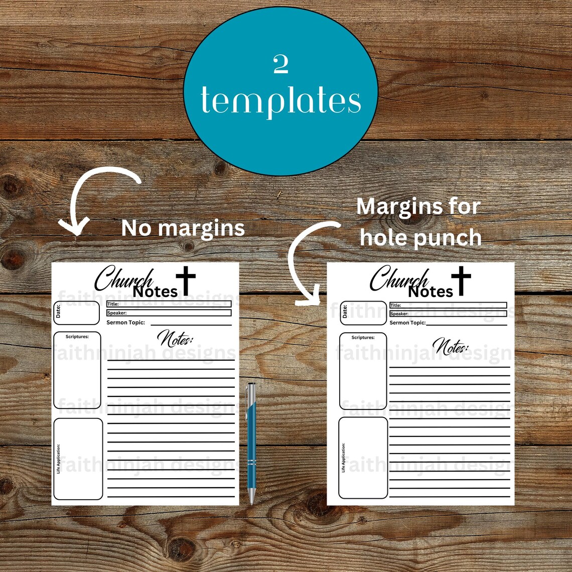 Sermon Notes Template for Church Notes Printable Bible Sermon Notes ...