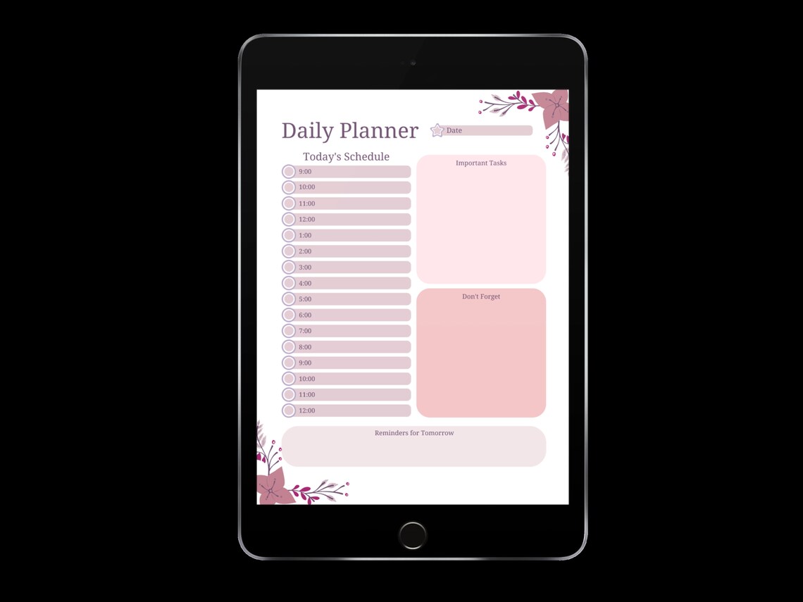 Printable Daily Planner | Schedule, To-do List (digital Edition) - Etsy