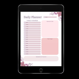 Printable Daily Planner | Digital Daily Planner | Schedule | To-do List ...