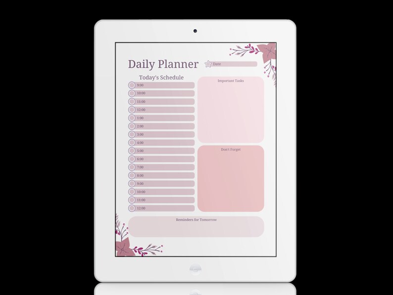 Printable Daily Planner | Schedule, To-do List (digital Edition) - Etsy