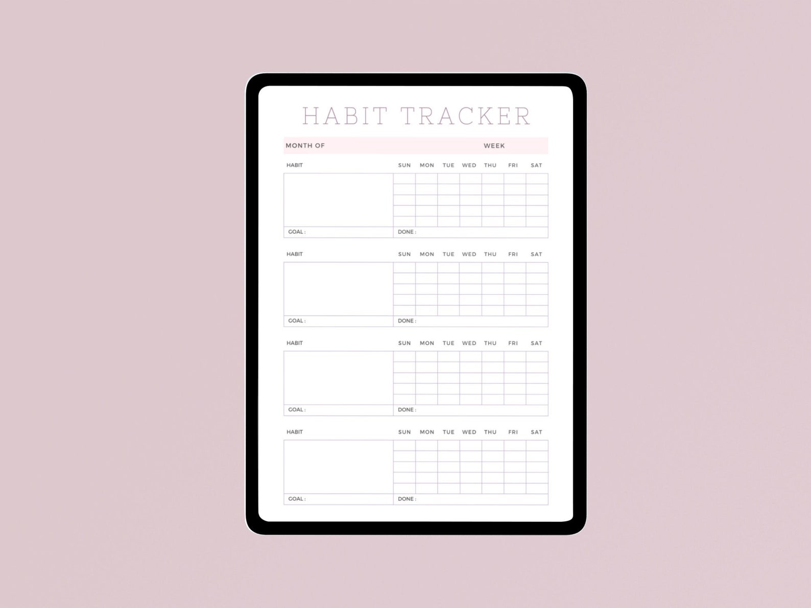 Daily Printable Habit Tracker | Digital Habit Tracker | Daily, Weekly ...