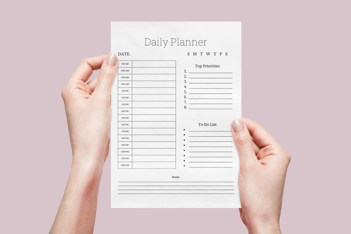 Printable Daily Planner | Digital Daily Planner | To-do List ...
