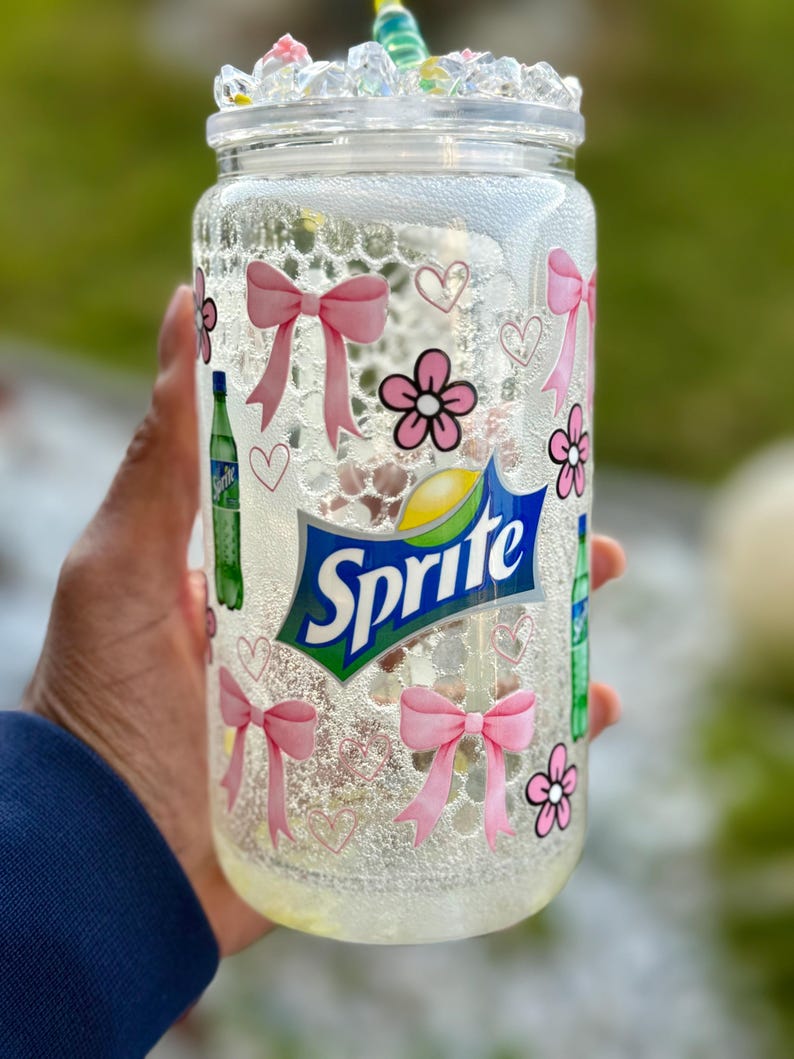 Lemon Lime Soda Snowglobe Cup – 16oz Glass Tumbler - Etsy