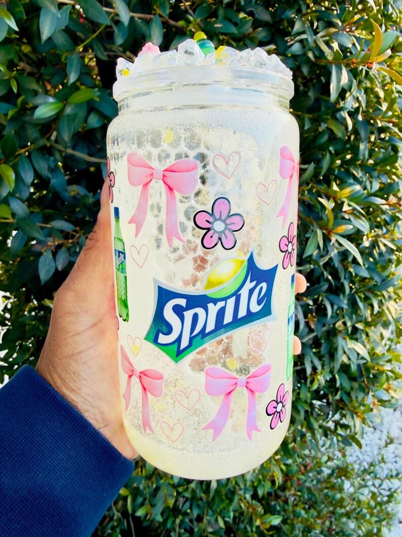 Lemon Lime Soda Snowglobe Cup – 16oz Glass Tumbler - Etsy