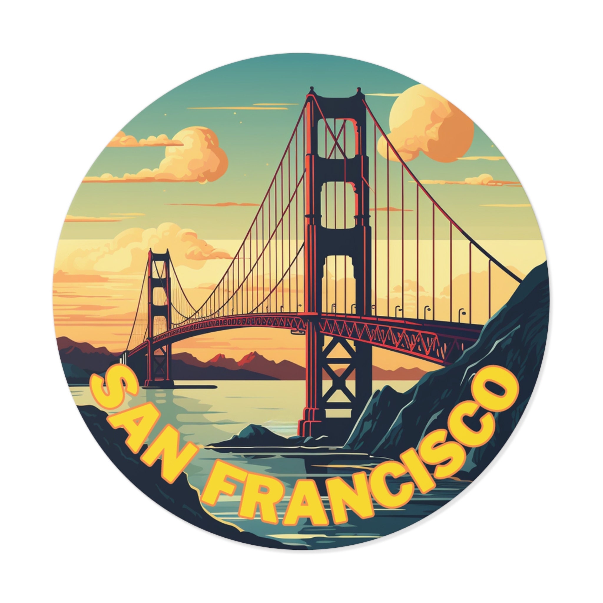 San Francisco California Sticker - Etsy