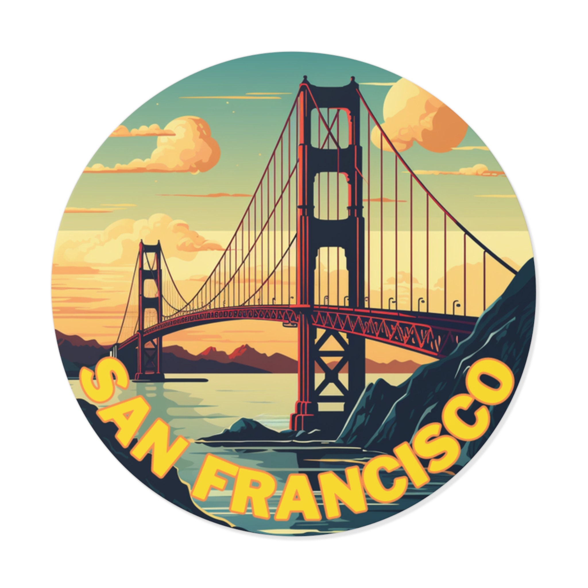 San Francisco California Sticker - Etsy