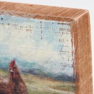 Hand-painted Chicken Block Sign From Farmhouse Collection Rustic Home ...