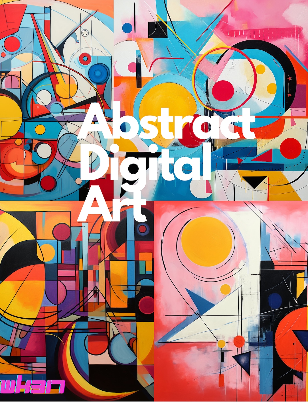 Abstract Digital Art Colourful Wall Art - Etsy