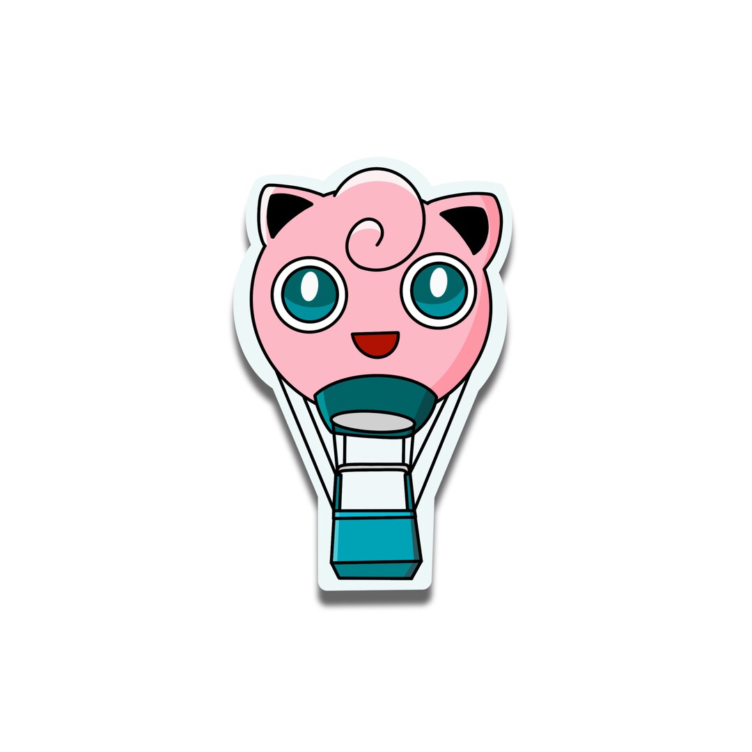 Jigglypuff Hot Air Balloon Sticker - Etsy