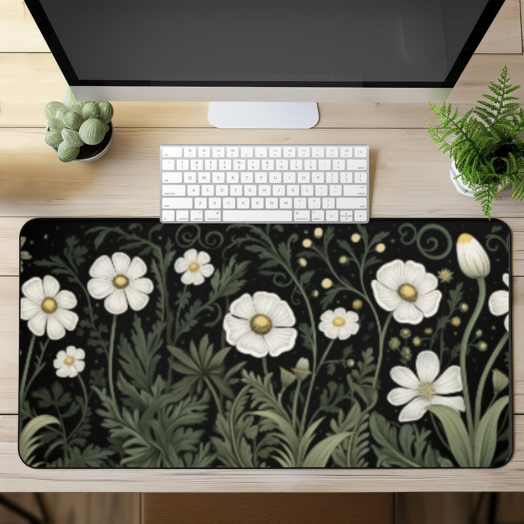 Cottage Core Vintage Botanical Desk Mat - William Morris Inspired ...