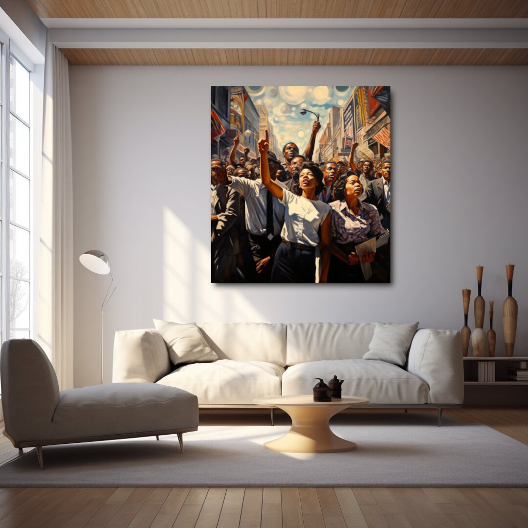 Empowering Unity V1: Powerful Digital Art Print Depicting Black Voices ...