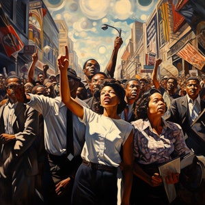 Empowering Unity V1: Powerful Digital Art Print Depicting Black Voices ...