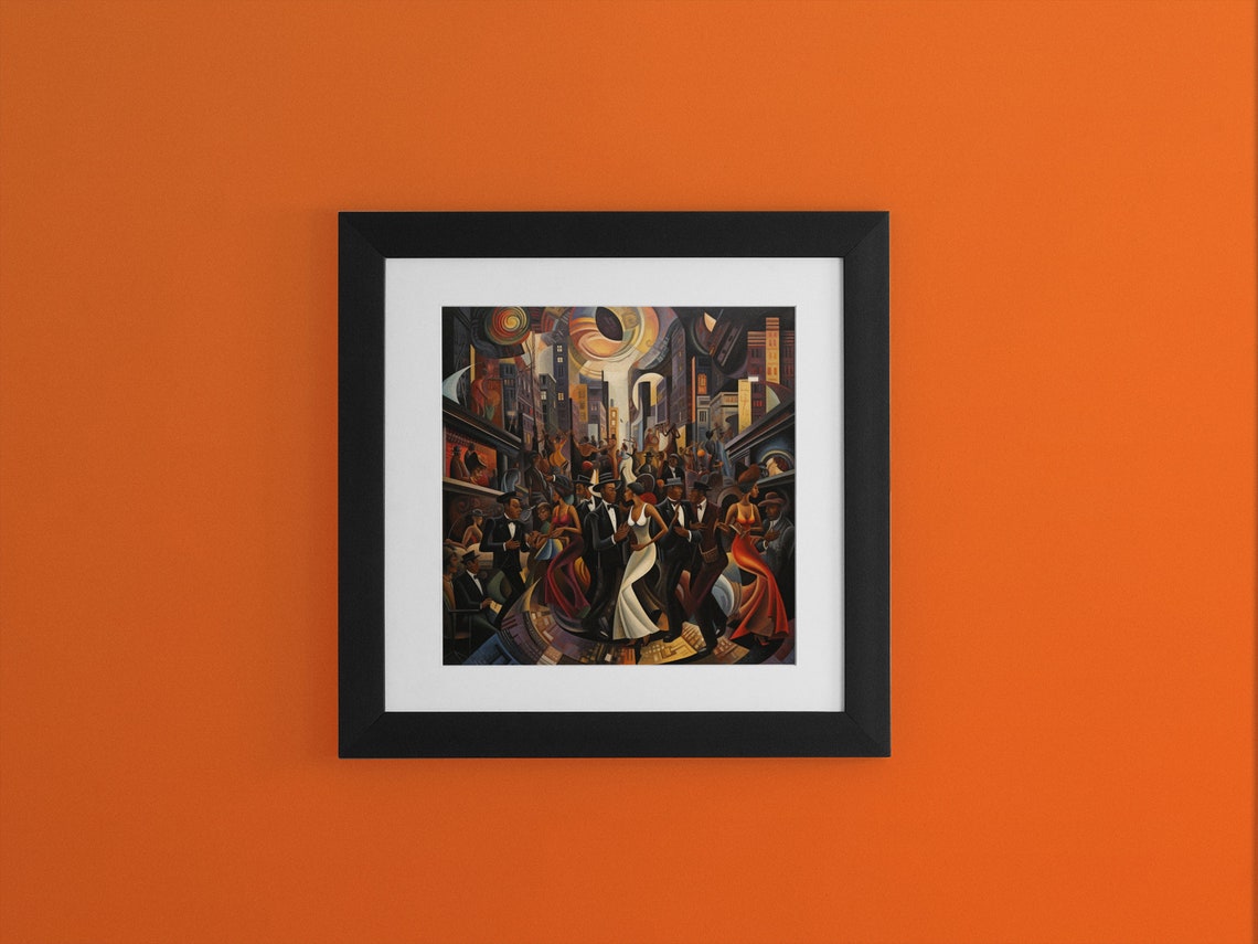 Harlem Rhythms V1: Vibrant Digital Art Print Celebrating the Joyful ...
