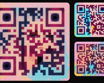 Customized 2D QR Code Printed on 1 Inch Labels - Etsy