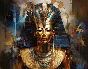 Ancient Egyptian King Abstract Artwork - Etsy