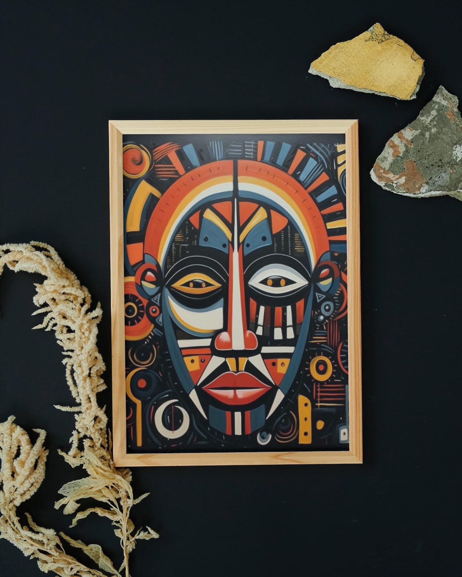 Traditional African Mask Abstract Artwork - Etsy