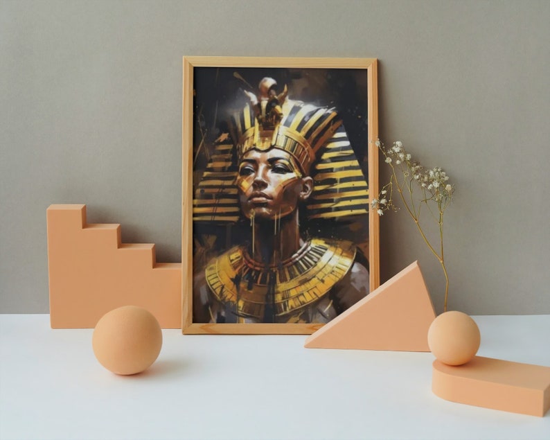Egyptian Pharaoh Abstract Artwork - Etsy