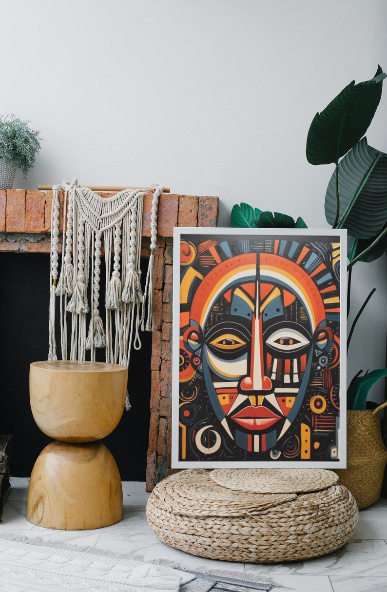 Traditional African Mask Abstract Artwork - Etsy