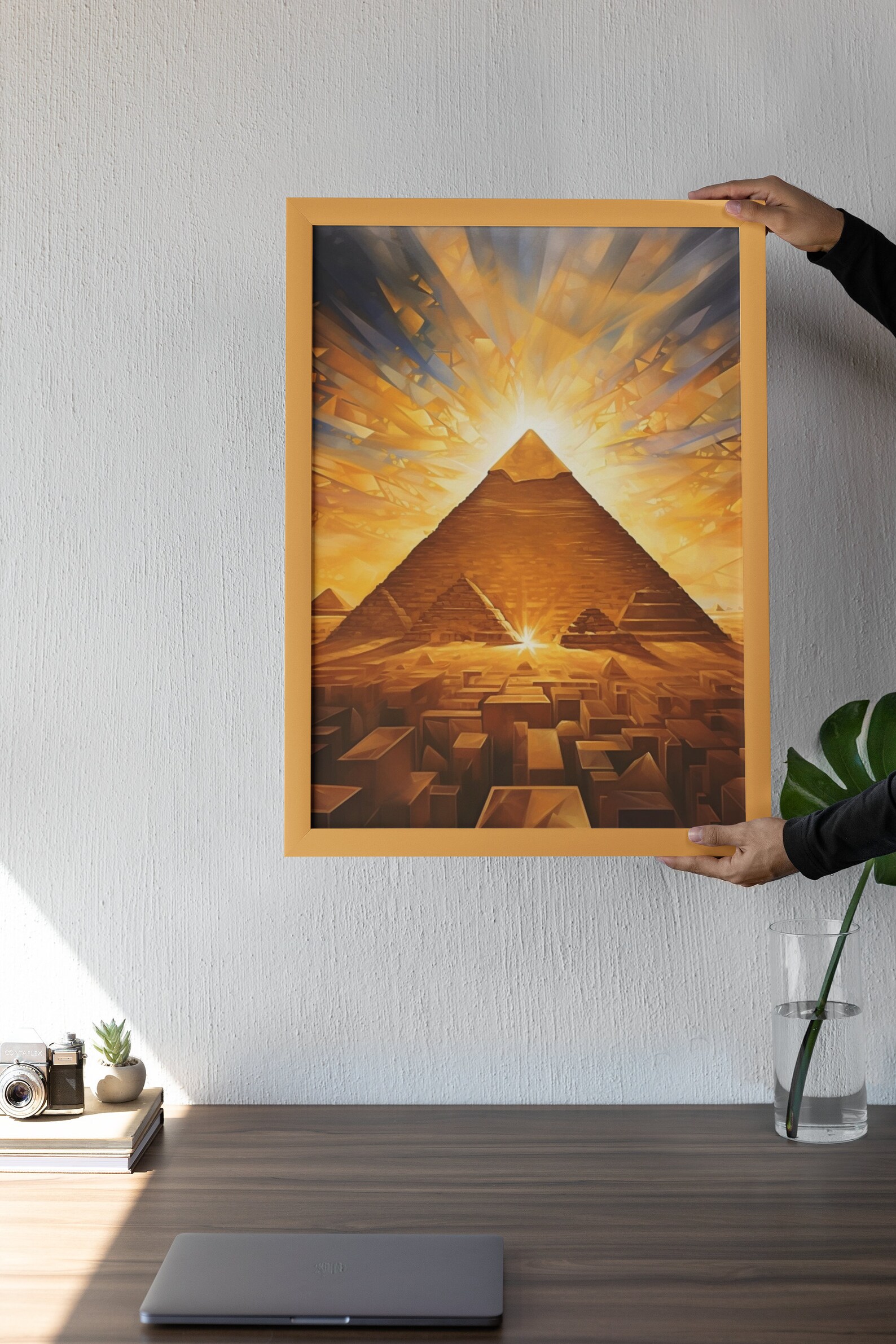 Egyptian Pyramids Abstract Artwork - Etsy