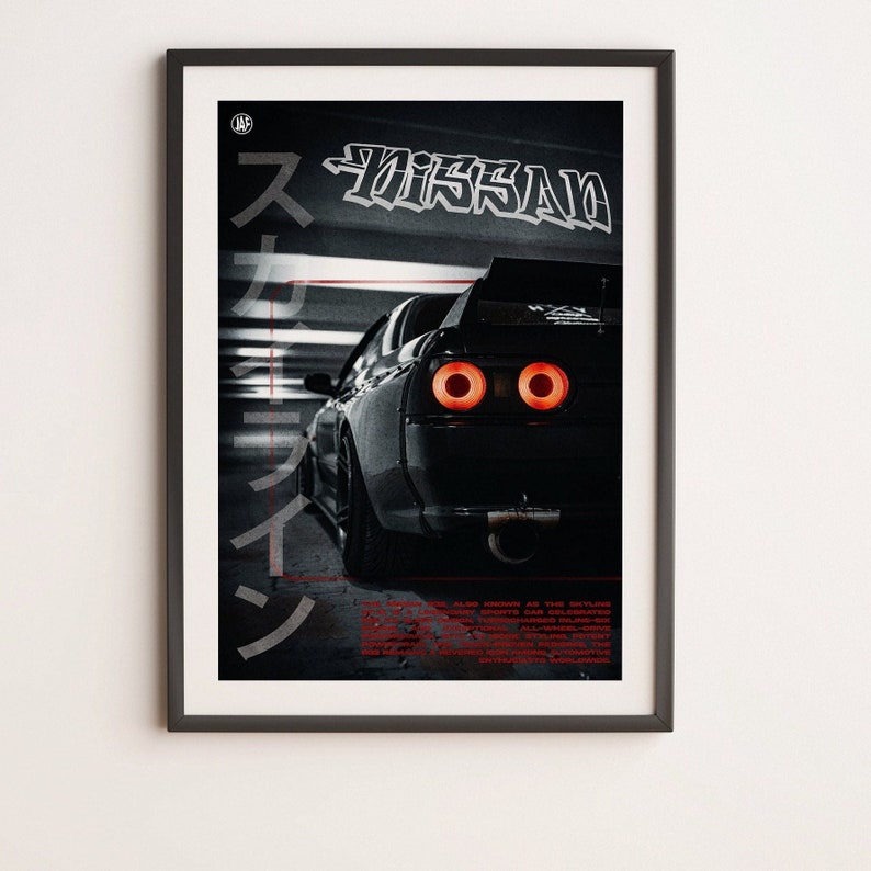 Nissan Skyline R32 Digital Print INSTANT DOWNLOAD. A Great Wall Art ...