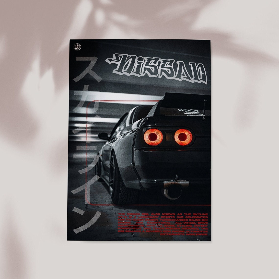 Nissan Skyline R32 Digital Print *INSTANT DOWNLOAD*. A Great Wall Art ...