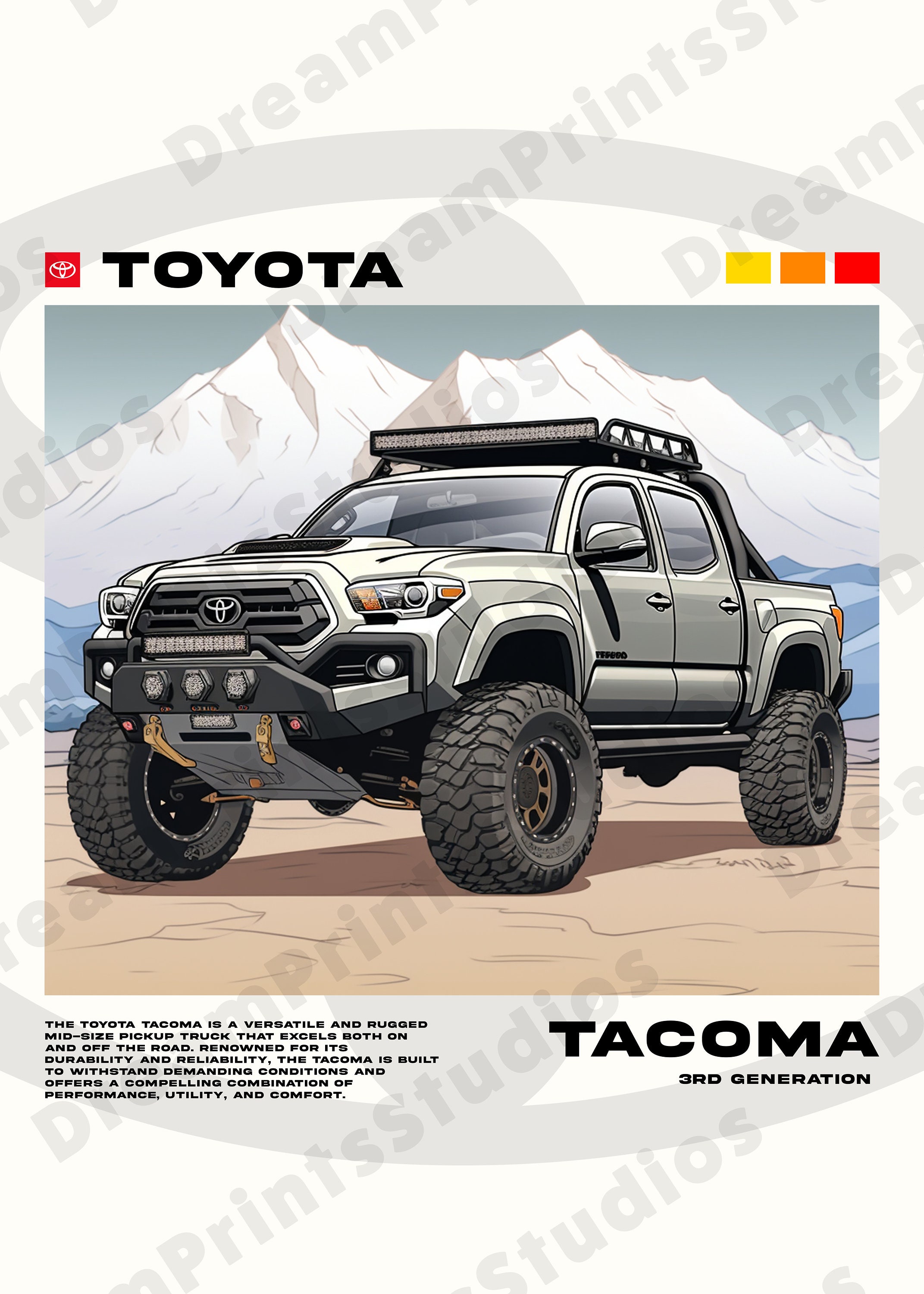 Toyota Tacoma Digital Print *INSTANT DOWNLOAD*. A Great Wall Art Print ...