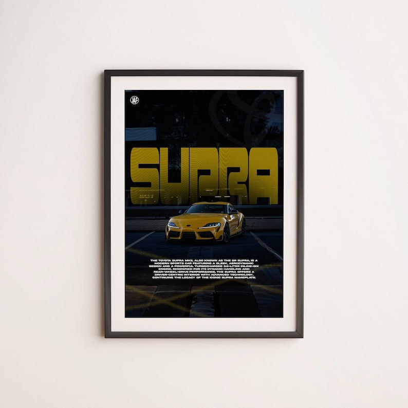 Toyota Supra MK5 Digital Print INSTANT DOWNLOAD. A Great Wall Art Print ...