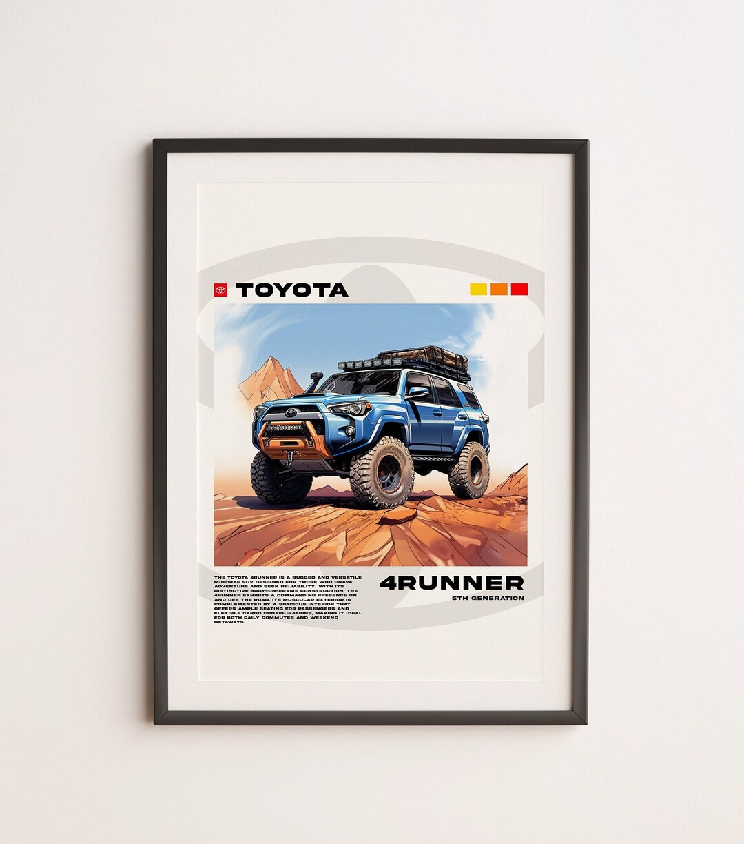 Toyota 4runner Digital Print *INSTANT DOWNLOAD*. A Great Wall Art Print ...