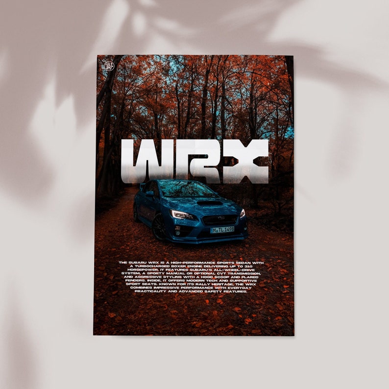 Subaru WRX Digital Print *INSTANT DOWNLOAD*. A Great Wall Art Print ...