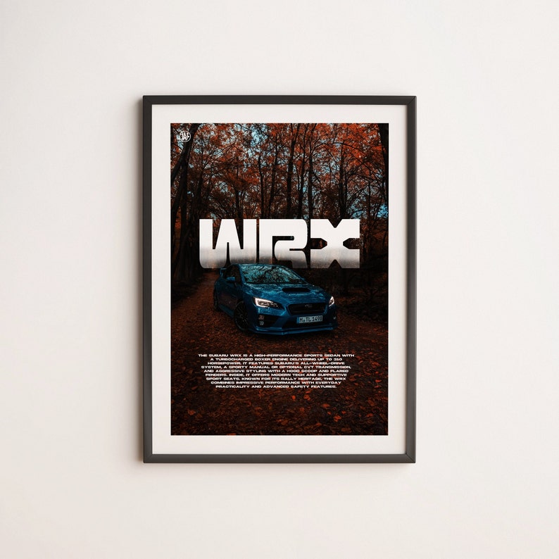 Subaru WRX Digital Print INSTANT DOWNLOAD. A Great Wall Art Print ...