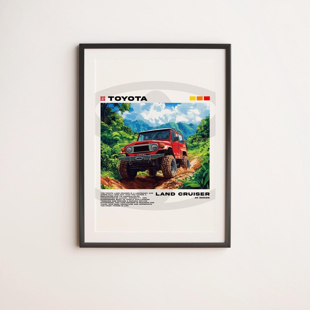 Land Cruiser Red Digital Print *INSTANT DOWNLOAD*. A Great Wall Art ...