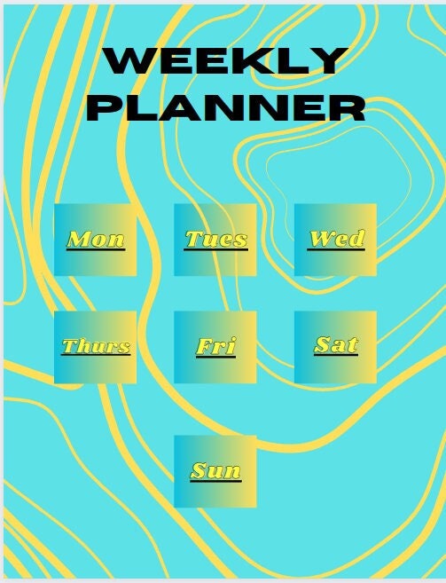 Organize & Conquer: Weekly Planner for Seamless Productivity - Etsy