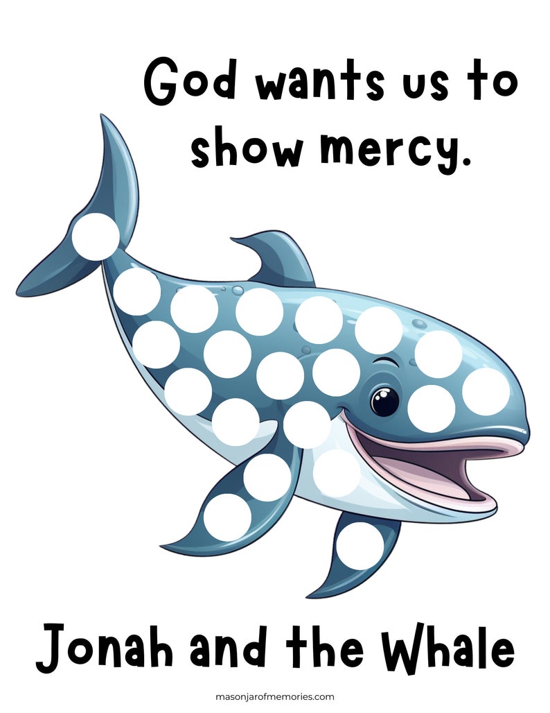 Jonah and the Whale Craft Printable – Bible Story Sunday School ...