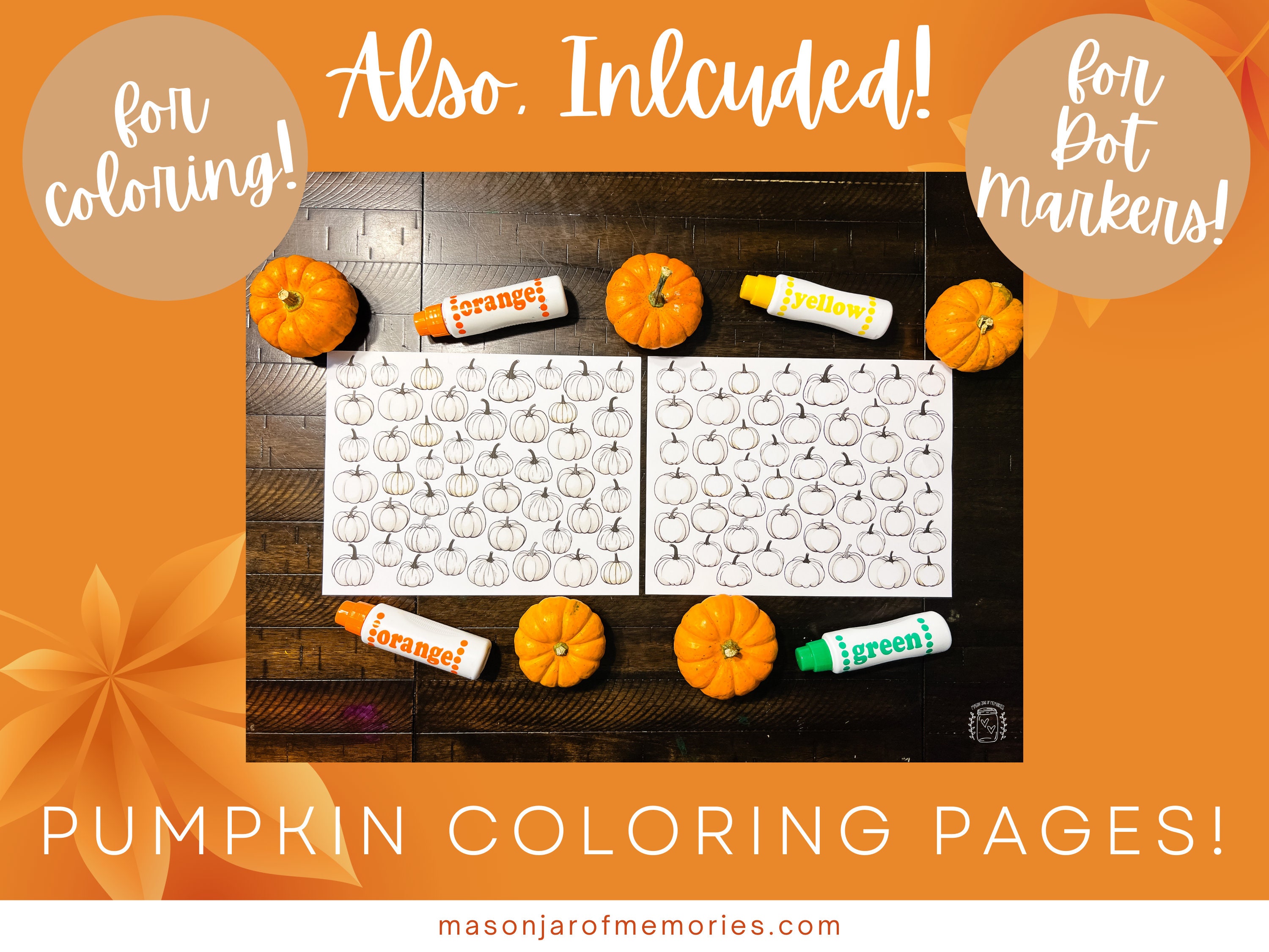 Pumpkin Worksheets for Preschool, Fall Coloring Pages, Apple Stamping ...